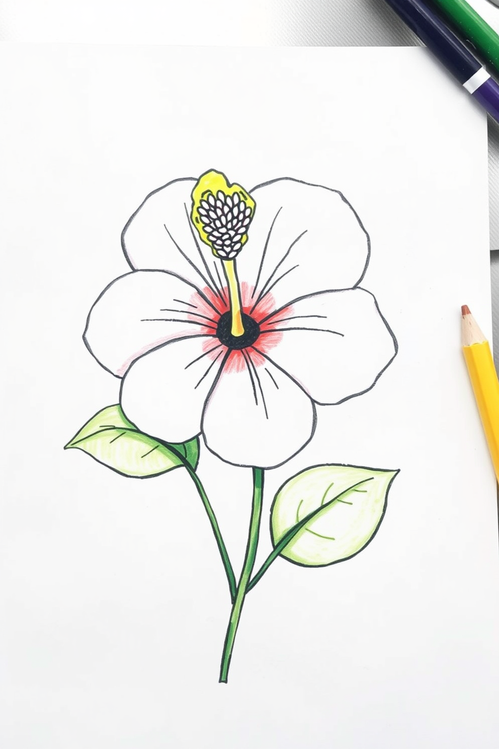 12+ Hibiscus Drawing Ideas: Various Styles & Skill Levels