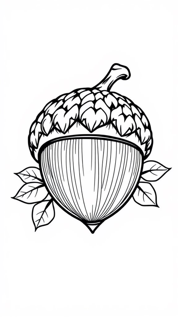 free coloring pages acorn