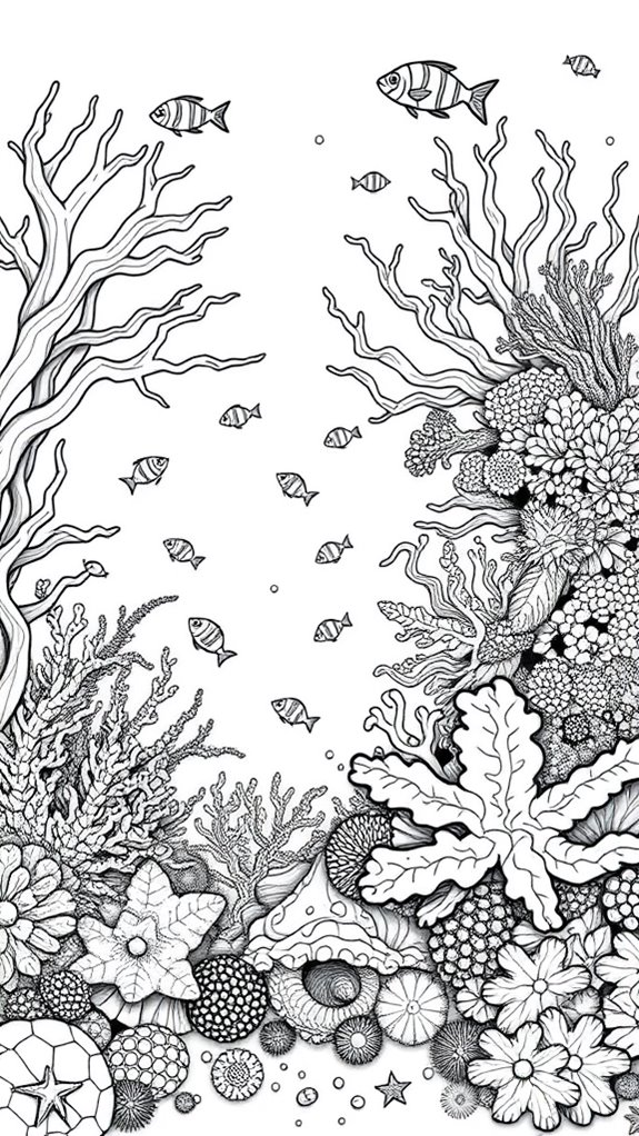 coral reef coloring pages to print