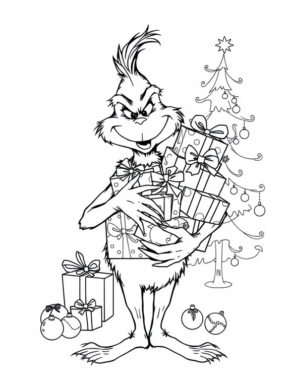 12+ Free Printable Full-Size Grinch Coloring Pages for Fun ...