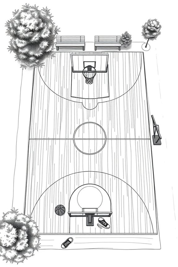 12 Inspiring Basketball Court Drawing Ideas You’ll Love - jerwoodvisualarts.org