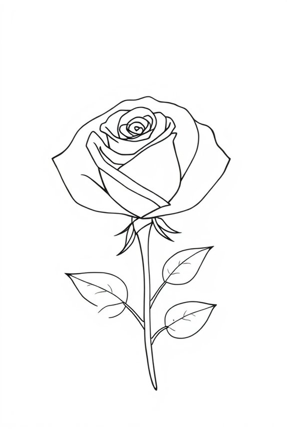 12 Creative Rose Outline Drawing Ideas to Inspire You ...