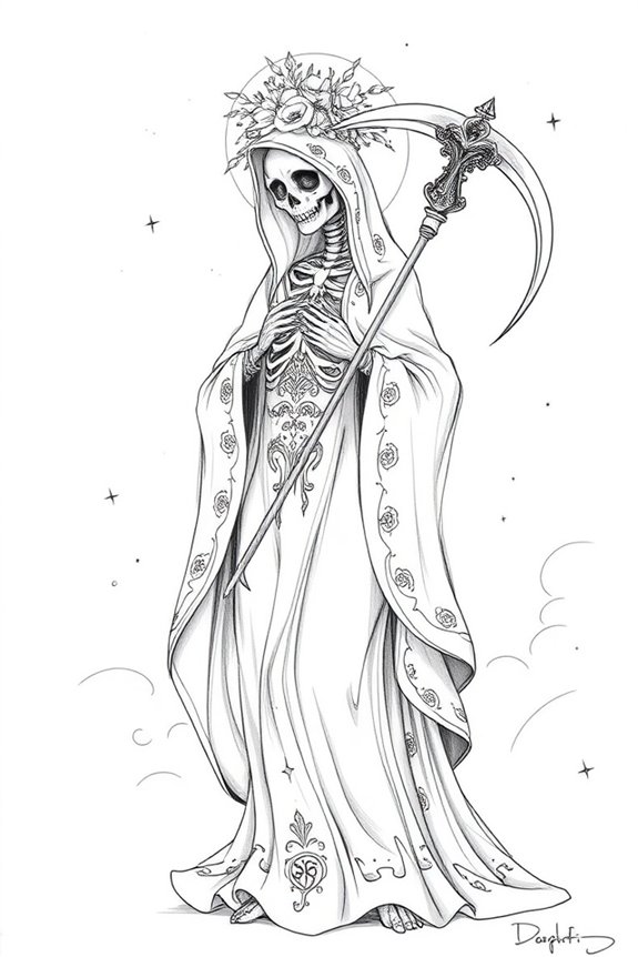 12 Stunning Santa Muerte Drawing Ideas for Your Art Inspiration ...