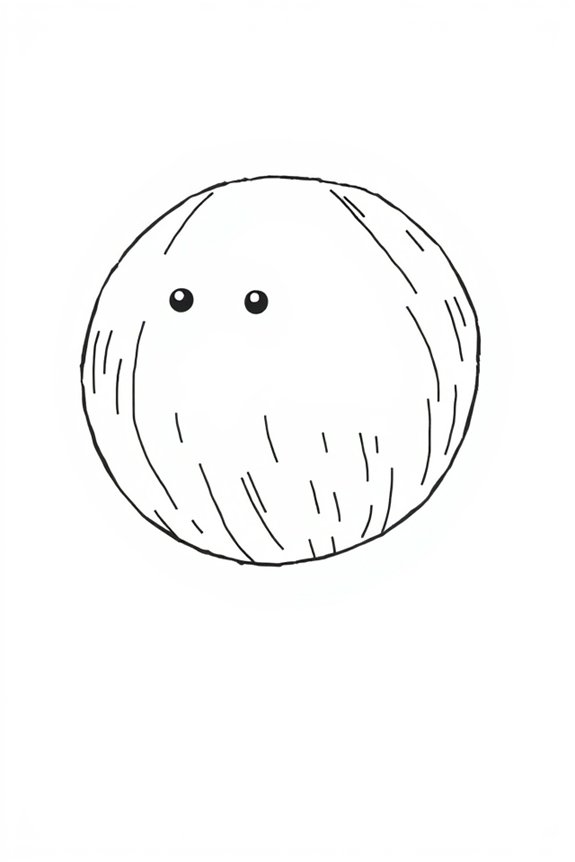 Coconut Line Drawing