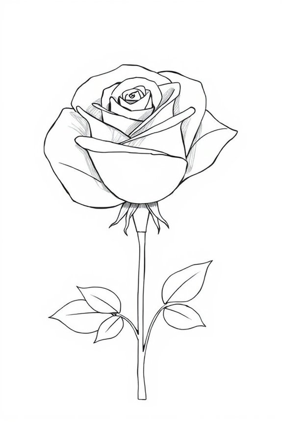 12 Creative Rose Outline Drawing Ideas to Inspire You ...