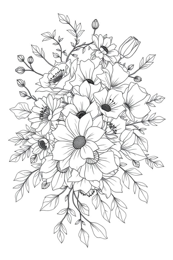 12 Inspiring Flower Line Drawing Ideas for Creative Minds ...
