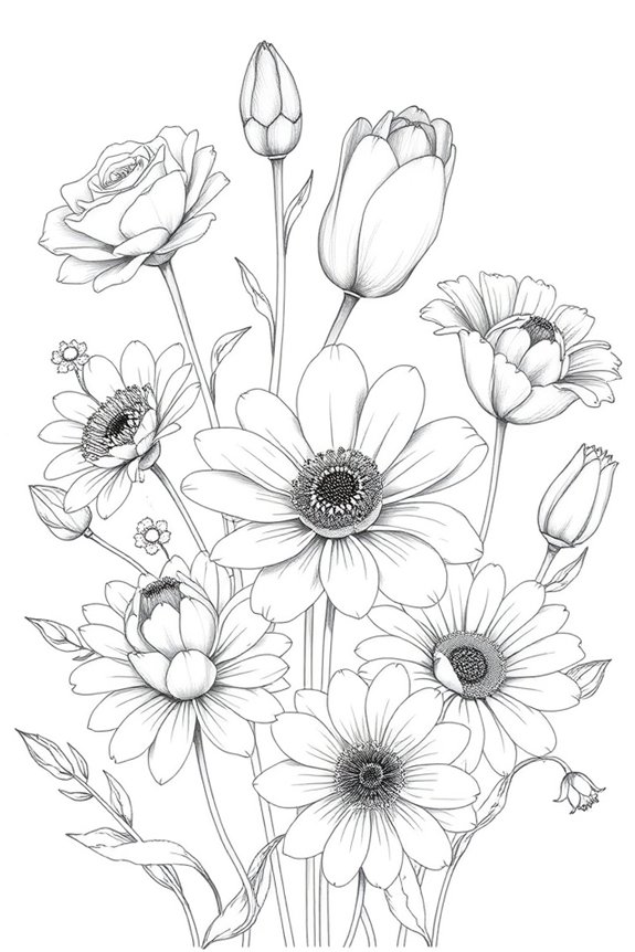 12 Inspiring Flower Line Drawing Ideas for Creative Minds ...