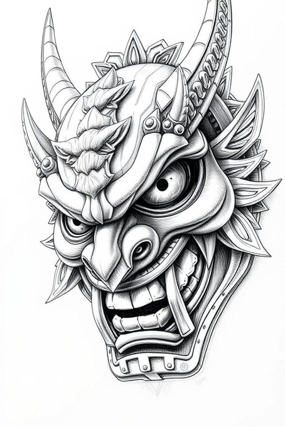 12 Unique Oni Mask Drawing Ideas to Inspire Your Art ...