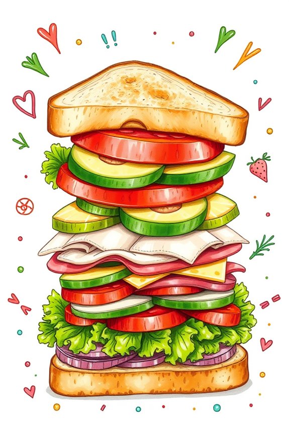 12 Creative Sandwich Drawing Ideas to Inspire Your Art ...