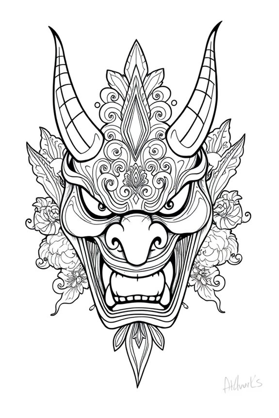 12 Unique Oni Mask Drawing Ideas to Inspire Your Art ...