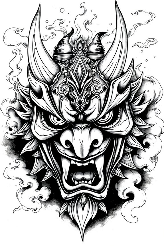 12 Unique Oni Mask Drawing Ideas to Inspire Your Art ...