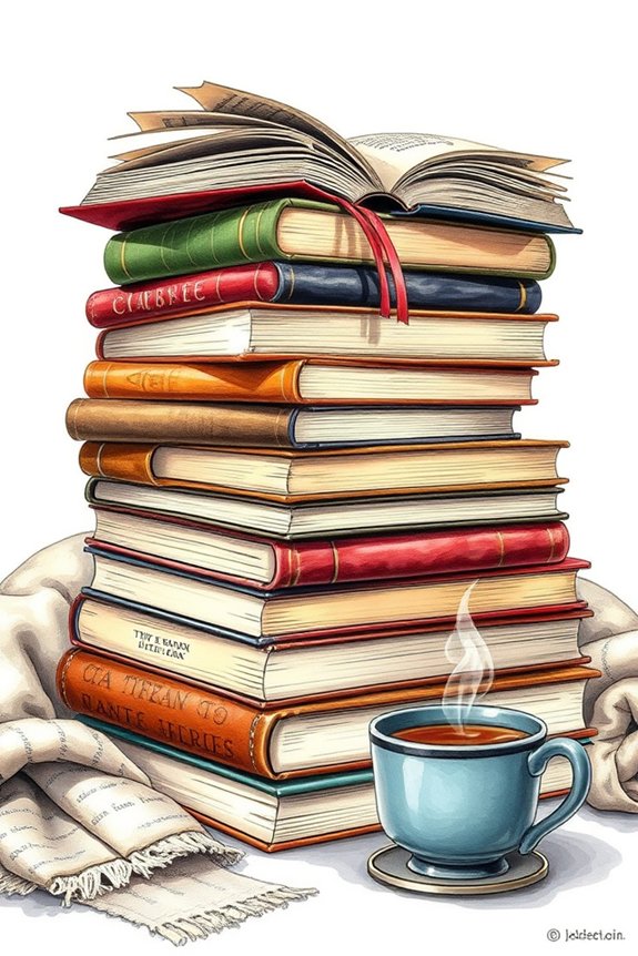 12 Inspiring Stack of Books Drawing Ideas to Spark Your Creativity ...