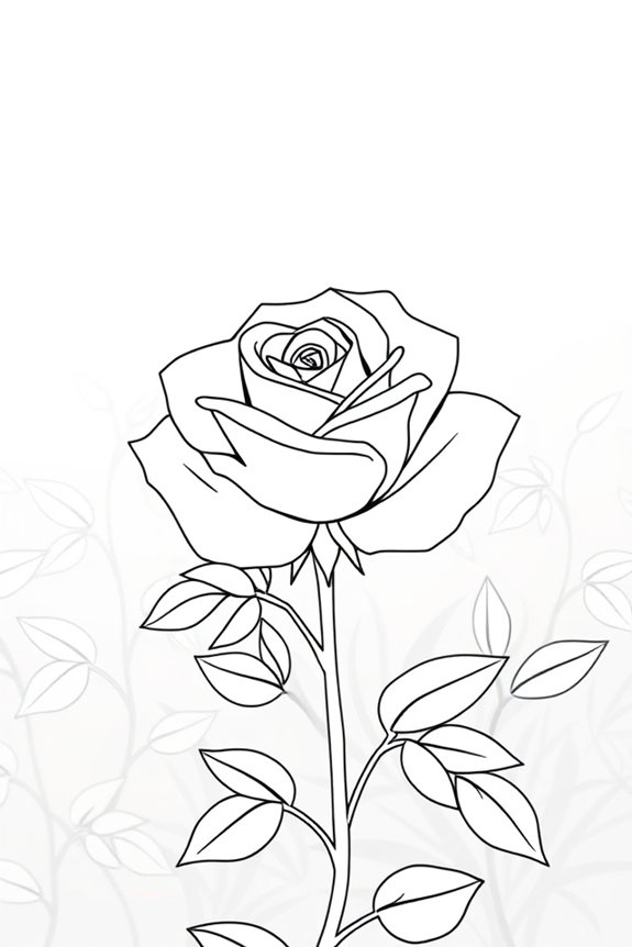 12 Creative Rose Outline Drawing Ideas to Inspire You ...