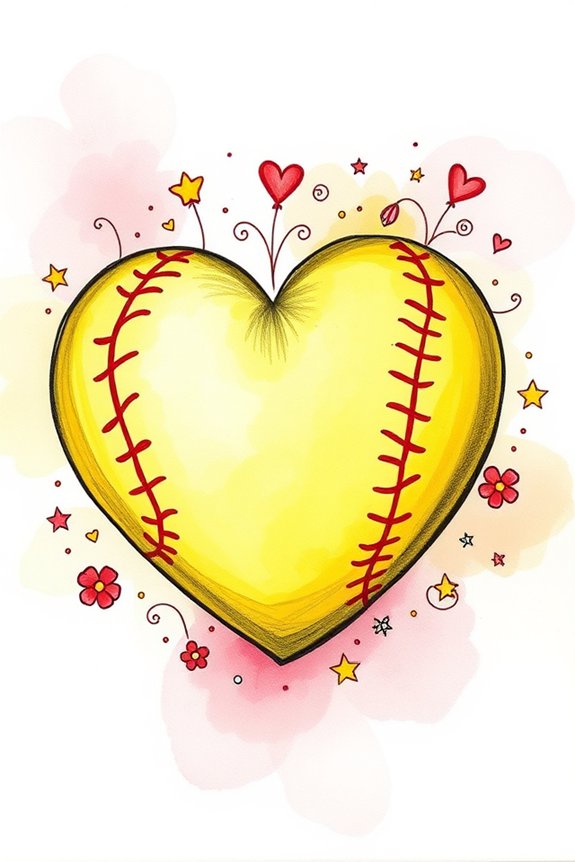 12 Creative Softball Drawing Ideas to Inspire Your Art ...