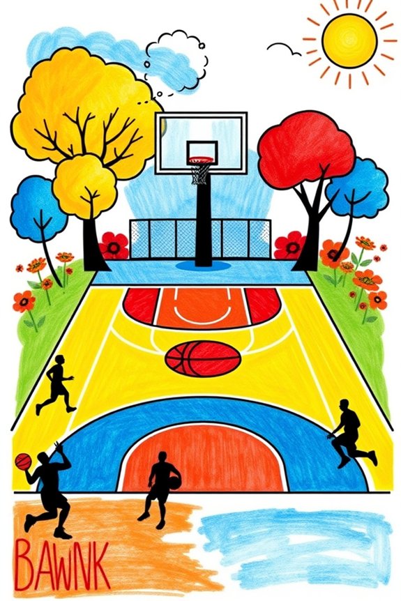 12 Inspiring Basketball Court Drawing Ideas You’ll Love ...