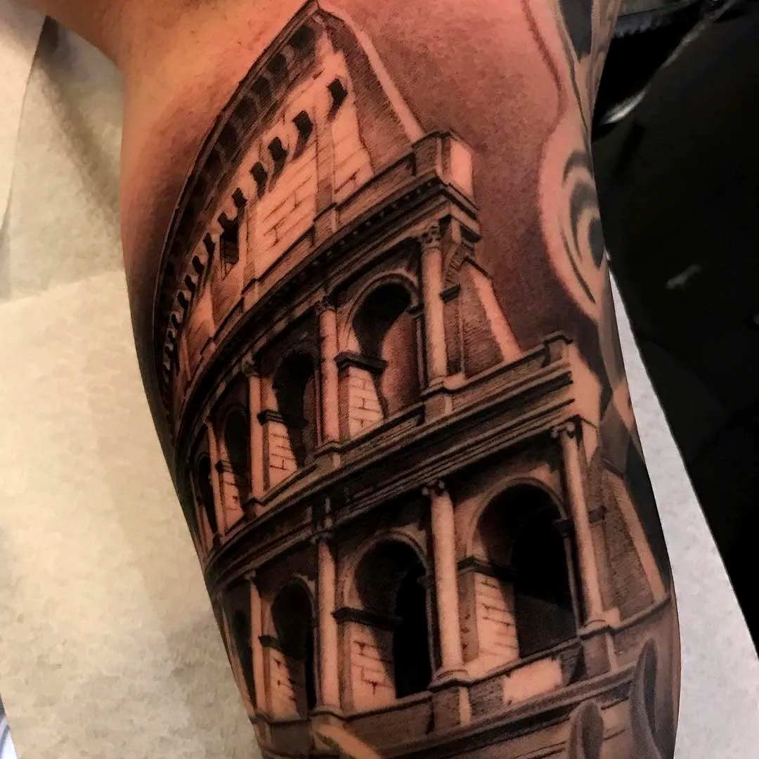 15 Striking Colosseum Tattoo Ideas for Timeless Ink Inspiration