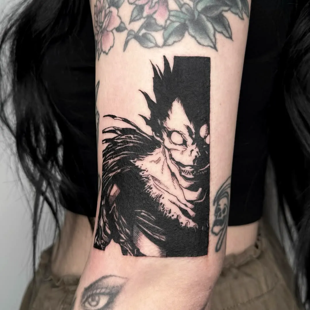 16 Striking Ryuk Tattoo Ideas for Creative Fans